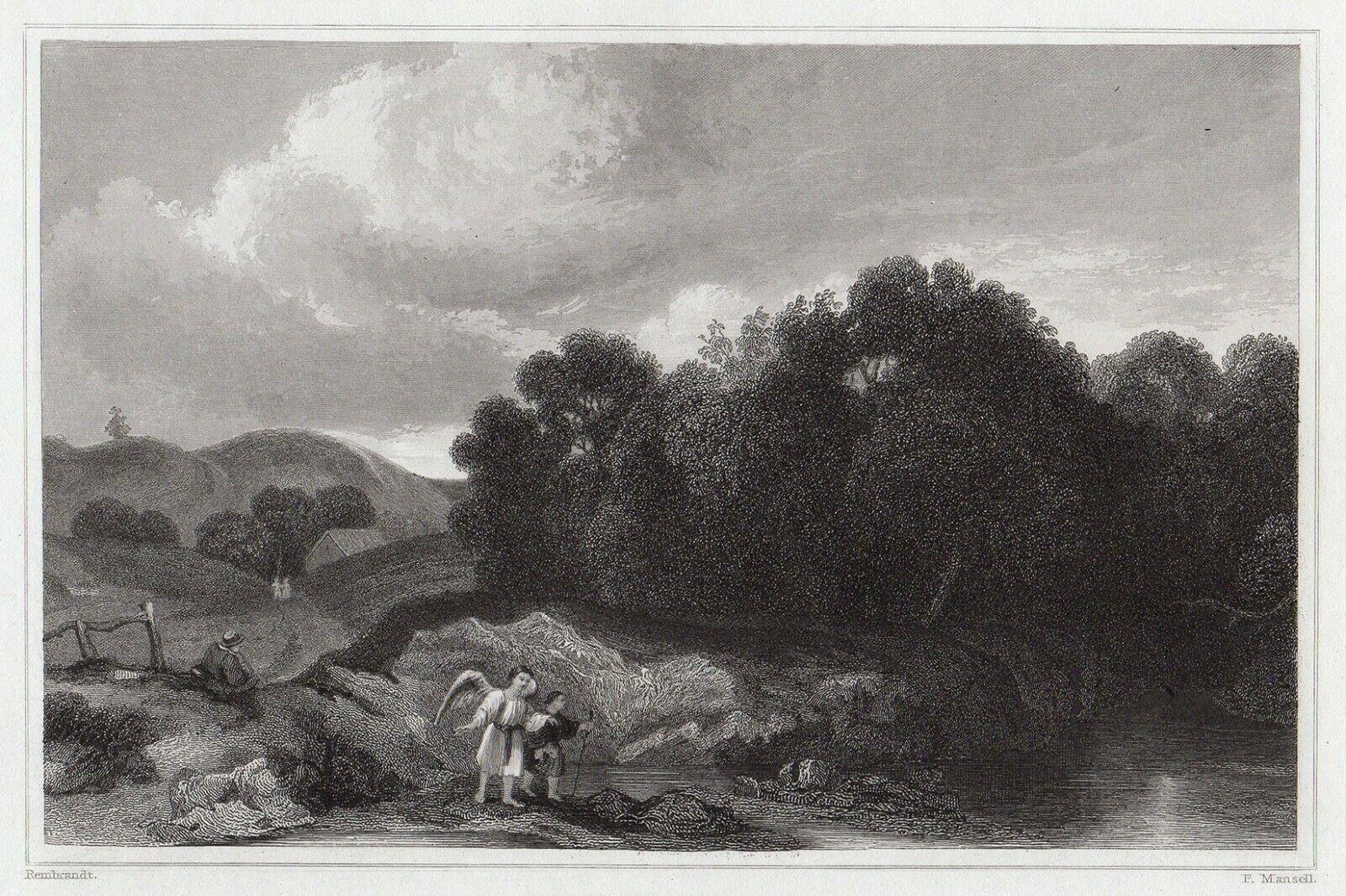 Rembrandt van Rijn | Tobit and the Angel (1834) | MutualArt