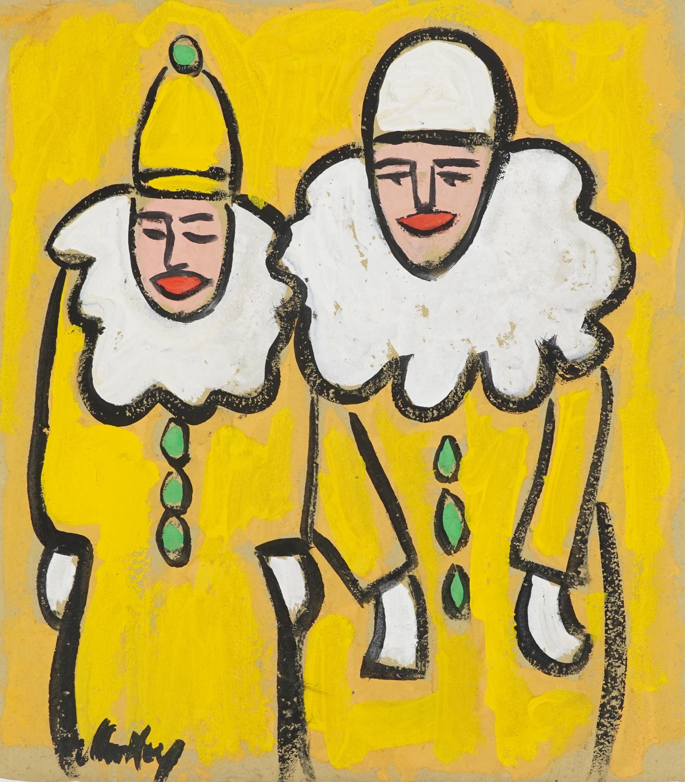 Markey Robinson | Manner of Markey Robinson - Two Pierrots | MutualArt