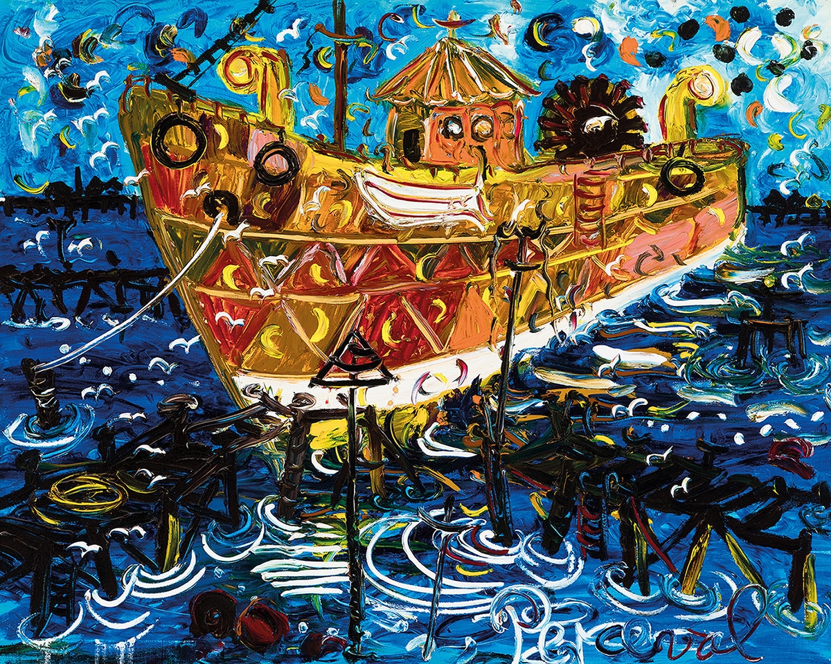 John Perceval | Old Ship and Life Raft (1995) | MutualArt