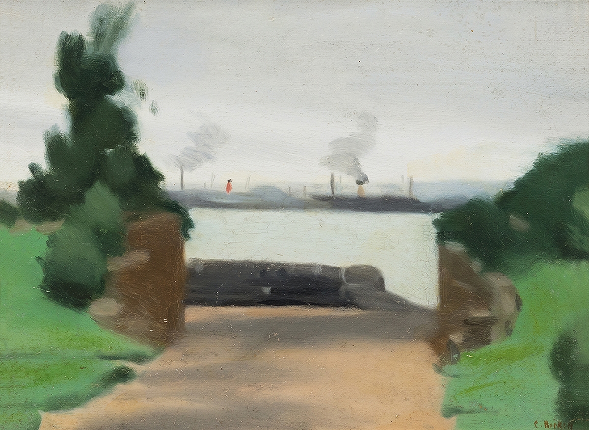 Clarice Beckett | The Boat Sheds | MutualArt