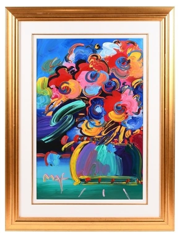 Peter Max | PETER MAX MIXED MEDIA FLOWERS 2007 (2007) | MutualArt