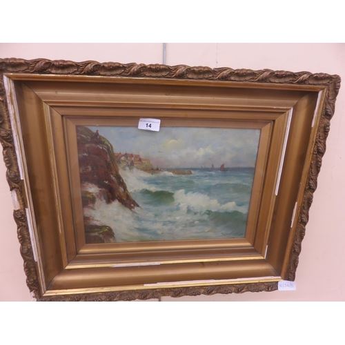W. Wilson | Coastal Village Scene | MutualArt