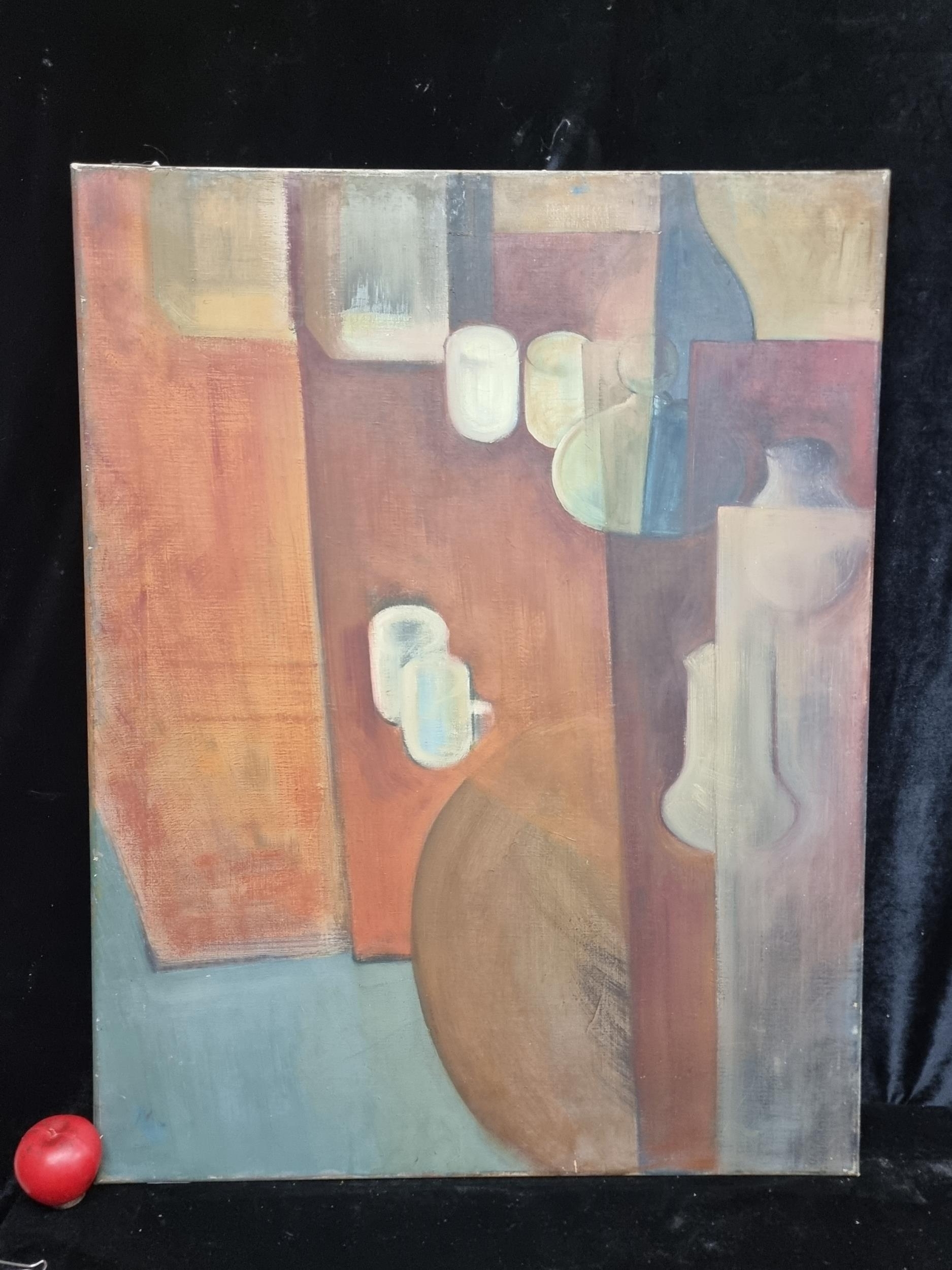 Elizabeth Bonar | Features a cubist style still life subject with glass ...