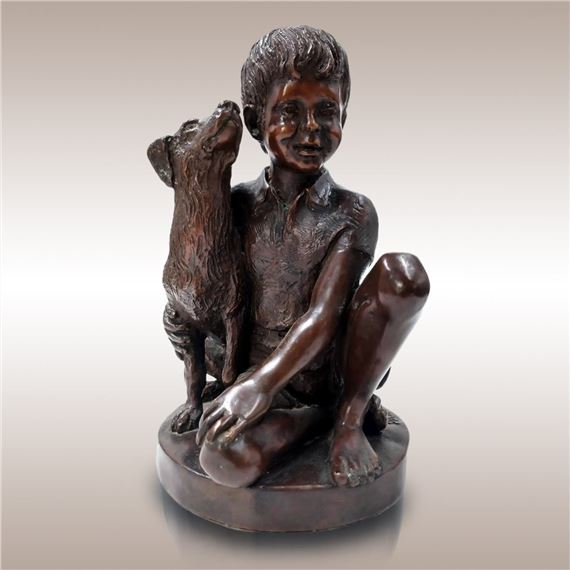 Charles Parks | Boy With Dog | MutualArt