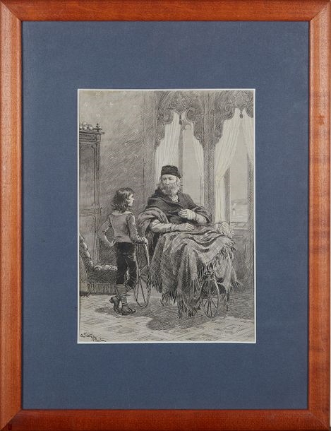 Adrien Emmanuel‏ Marie | Veillard on a wheelchair, | MutualArt