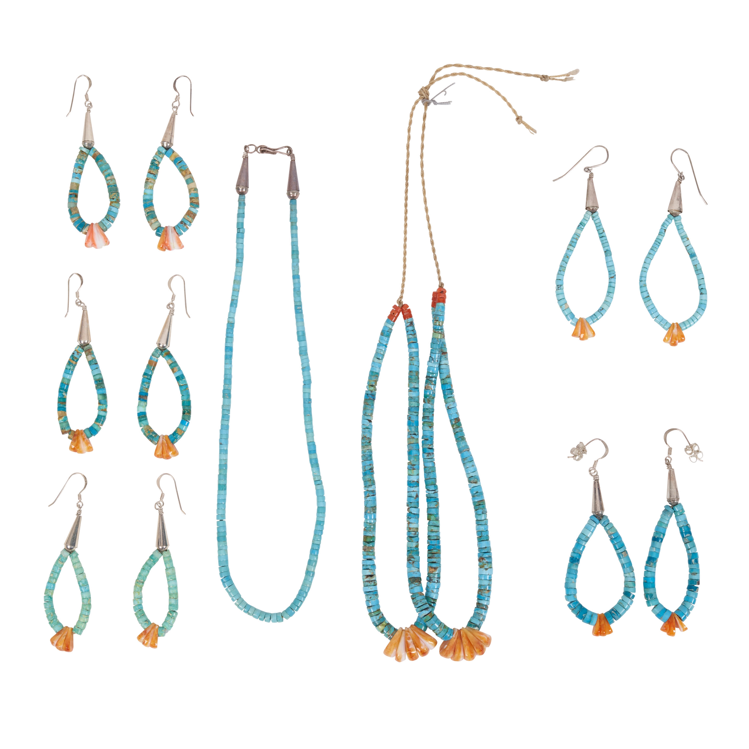 Ray Lovato | Group of turquoise bead jewelry | MutualArt