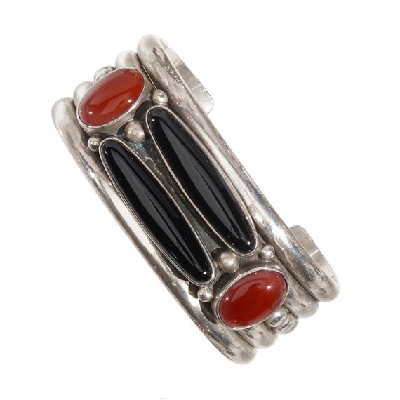 Mike Bird-Romero | Silver cuff bracelet constructed | MutualArt