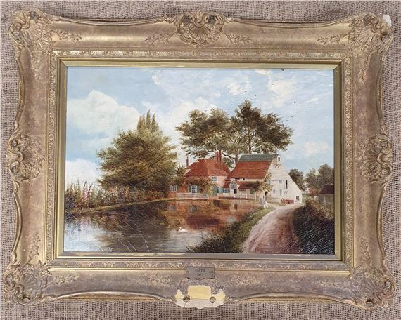 J. Sayer | Attributed to J Sayer. A th Century Oil on Canvas of a hou ...