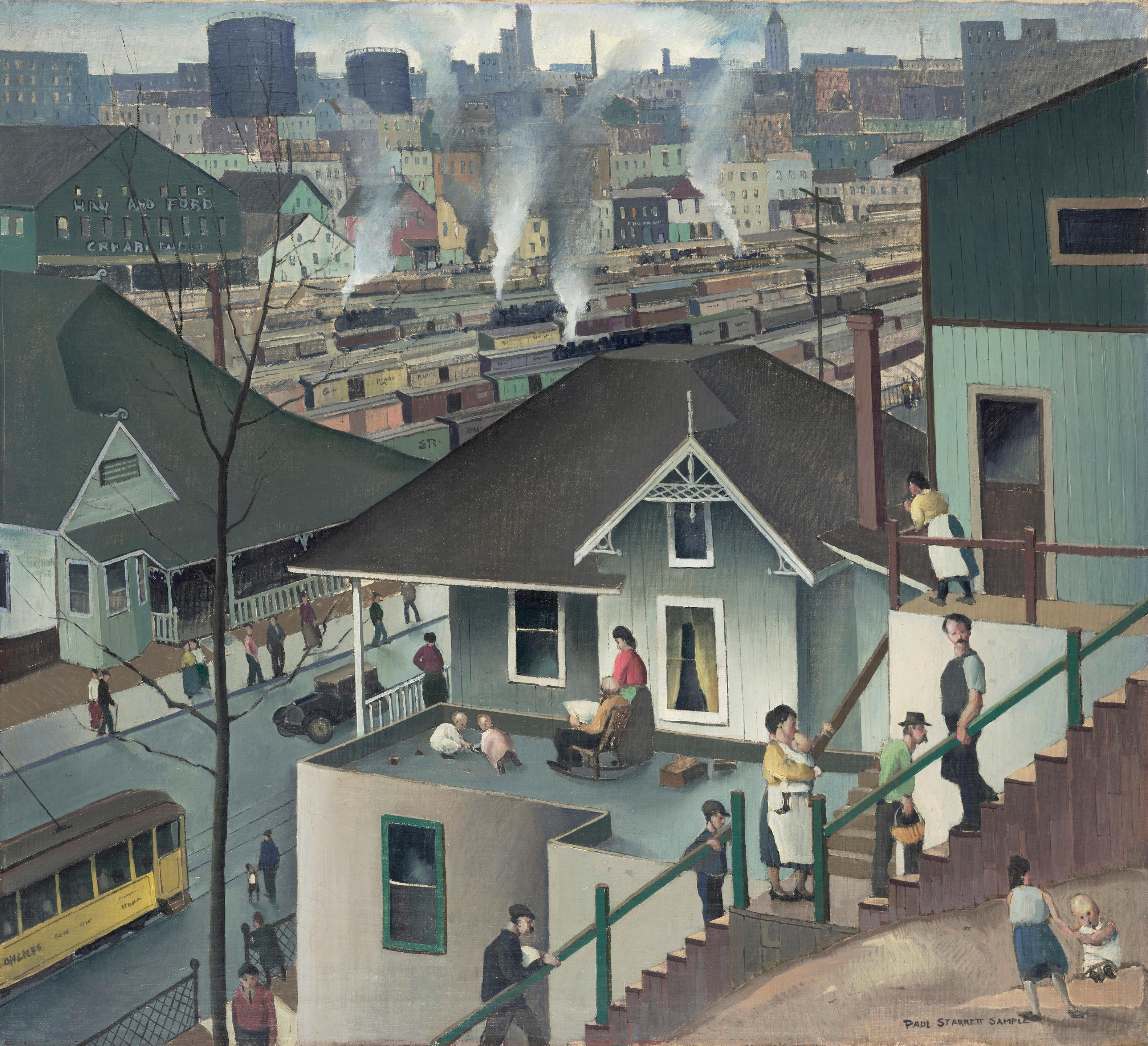 Paul Sample | North Broadway Neighborhood (1931) | MutualArt