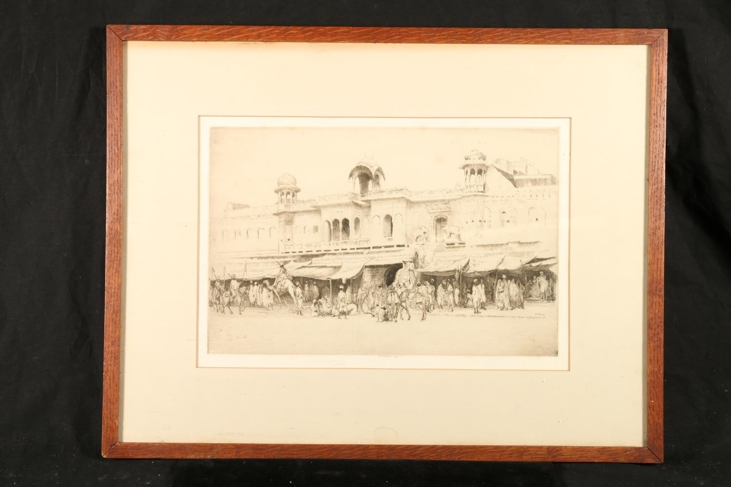 Ernest Stephen Lumsden | Indian riders on camels before a Mughal palace ...