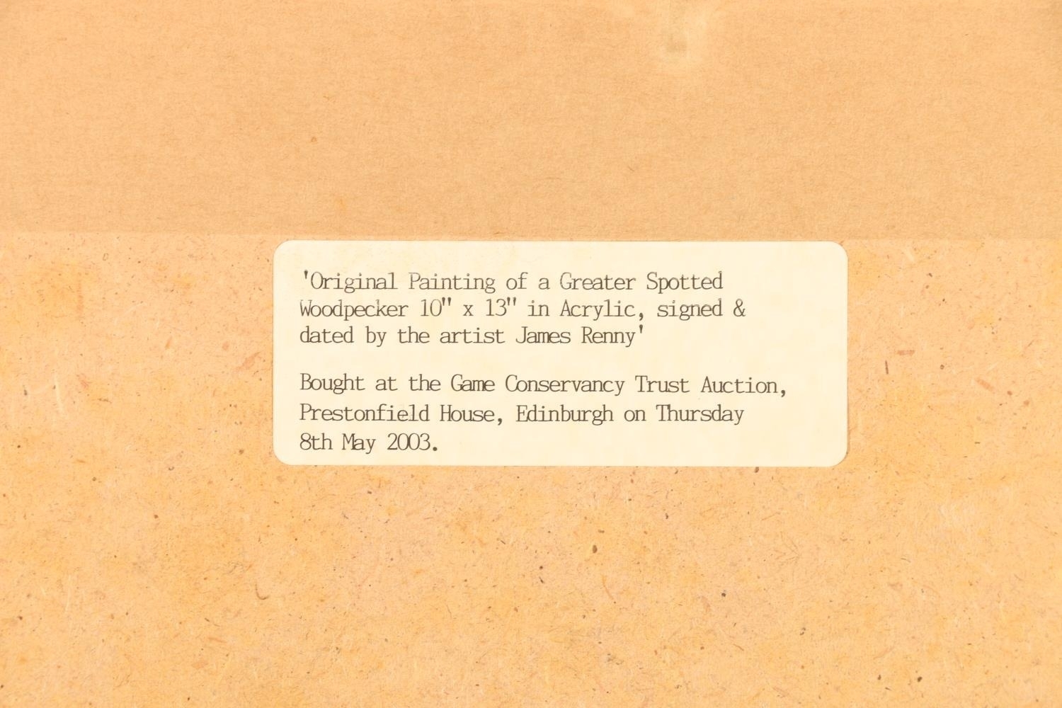 James Renny | Greater Spotted Woodpecker (2002) | MutualArt