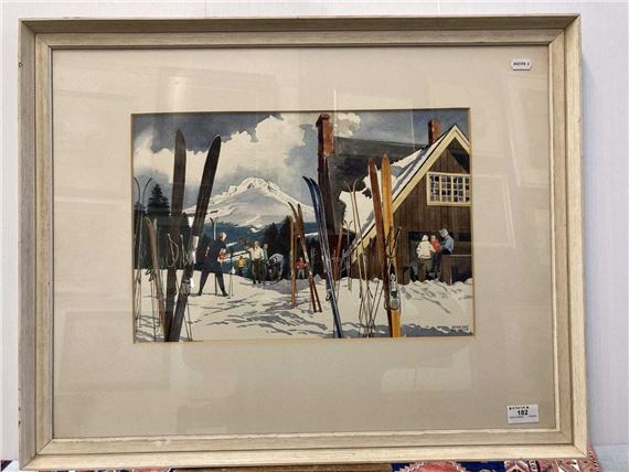 Menalkas Selander | The Ski Lodge End of Day | MutualArt