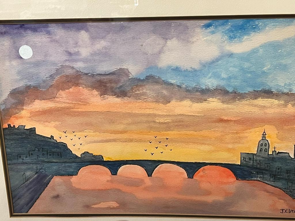 James C. Litz | Bridge at sunset | MutualArt