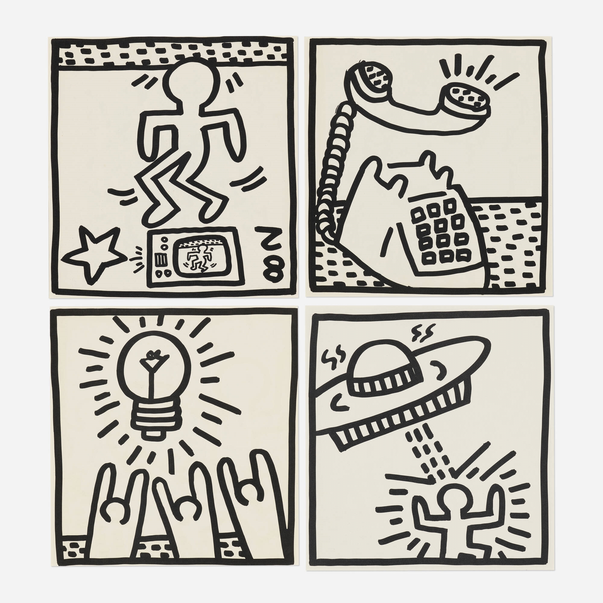 Keith Haring | Untitled (four works from the Keith Haring: Tony ...