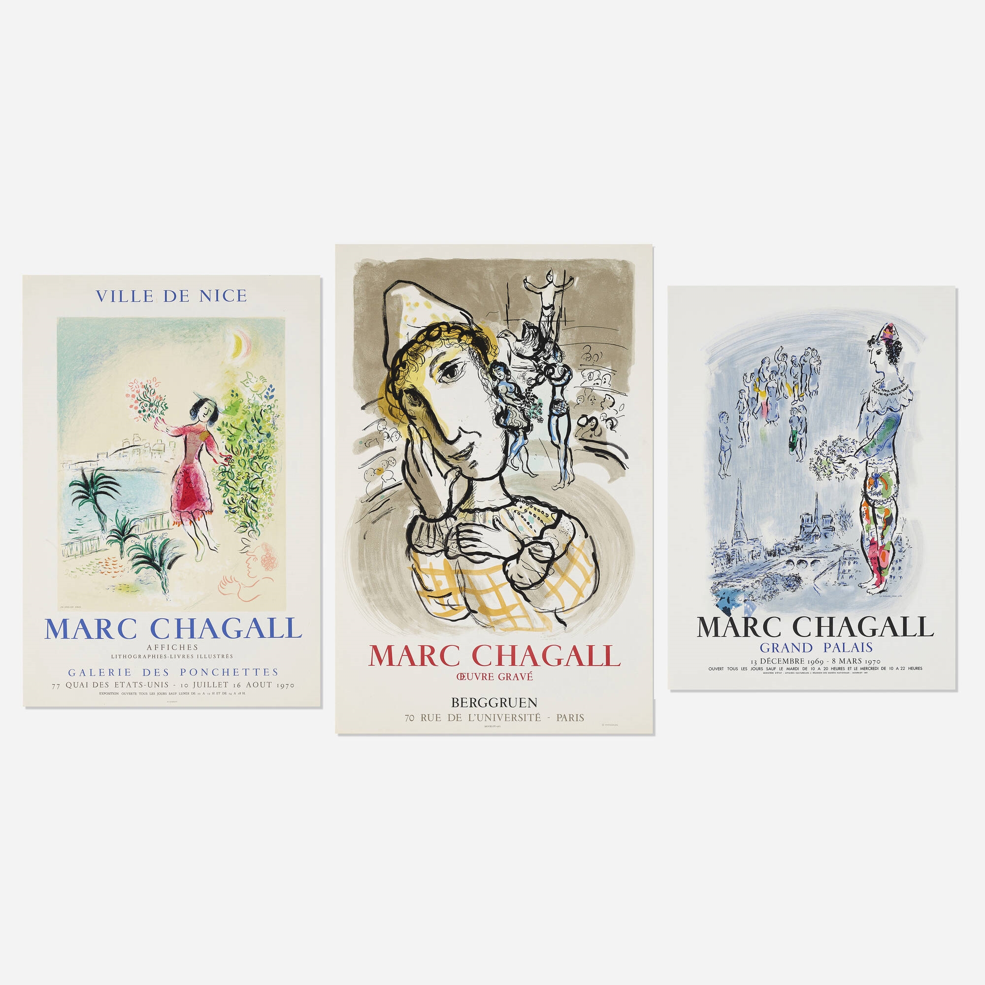 Marc Chagall | Marc Chagall exhibition posters (three works (1969 ...