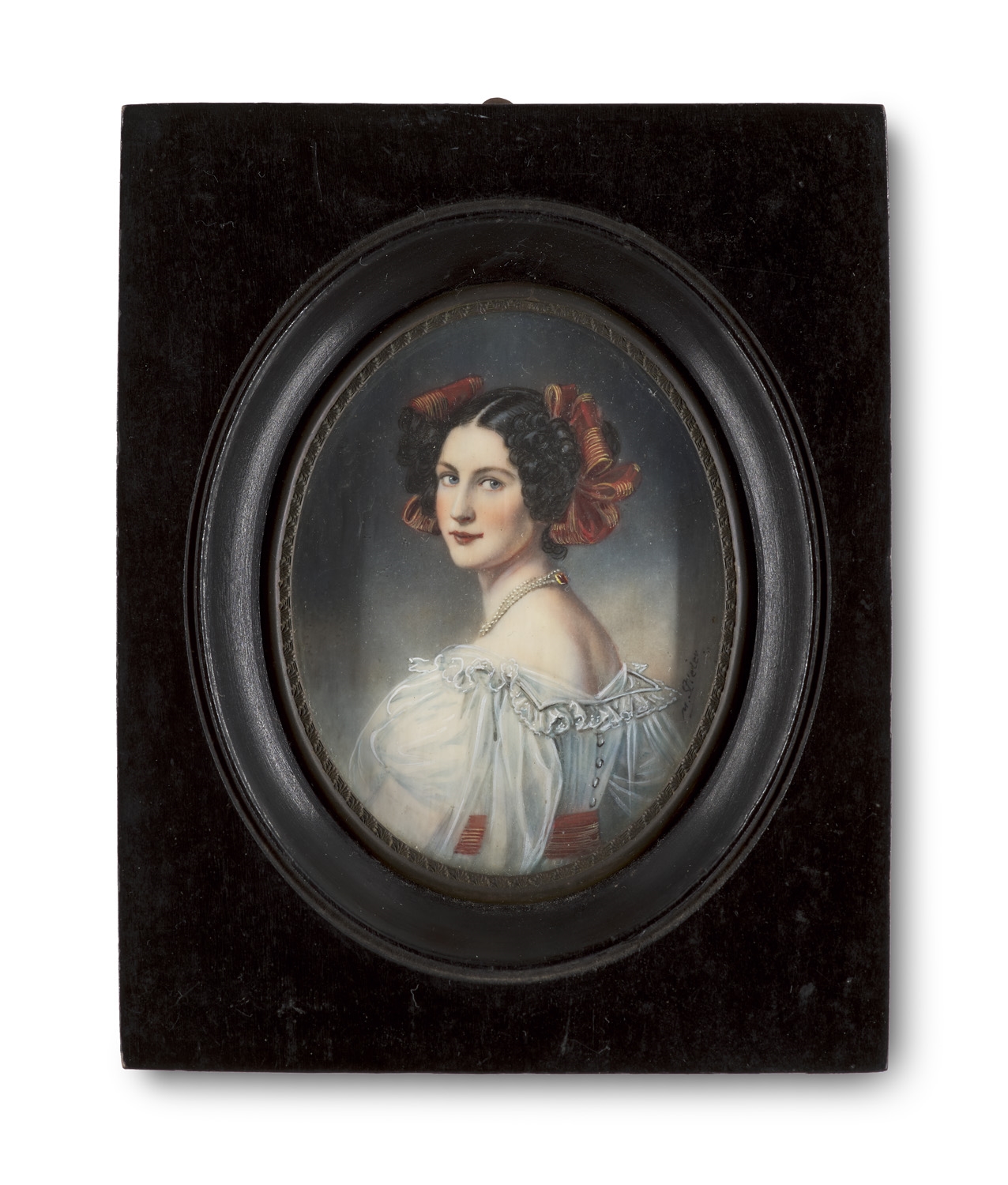 Joseph Stieler | Sammlung von vier Porträtminiaturen mit Darstellungen ...