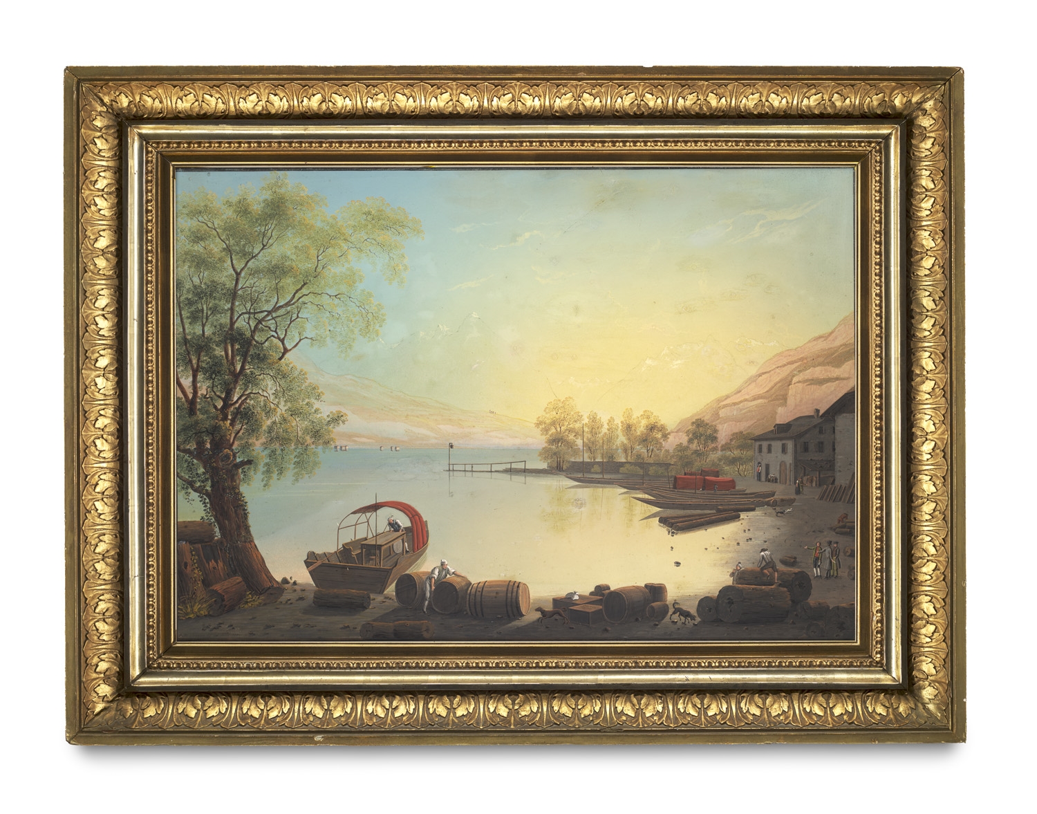 Johann Heinrich Bleuler II | Der Thunersee gegen dem Niessen (1825 ...