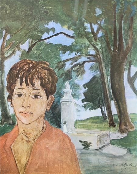 Erich Heckel | Exhibition poster with self-portrait as motif | MutualArt