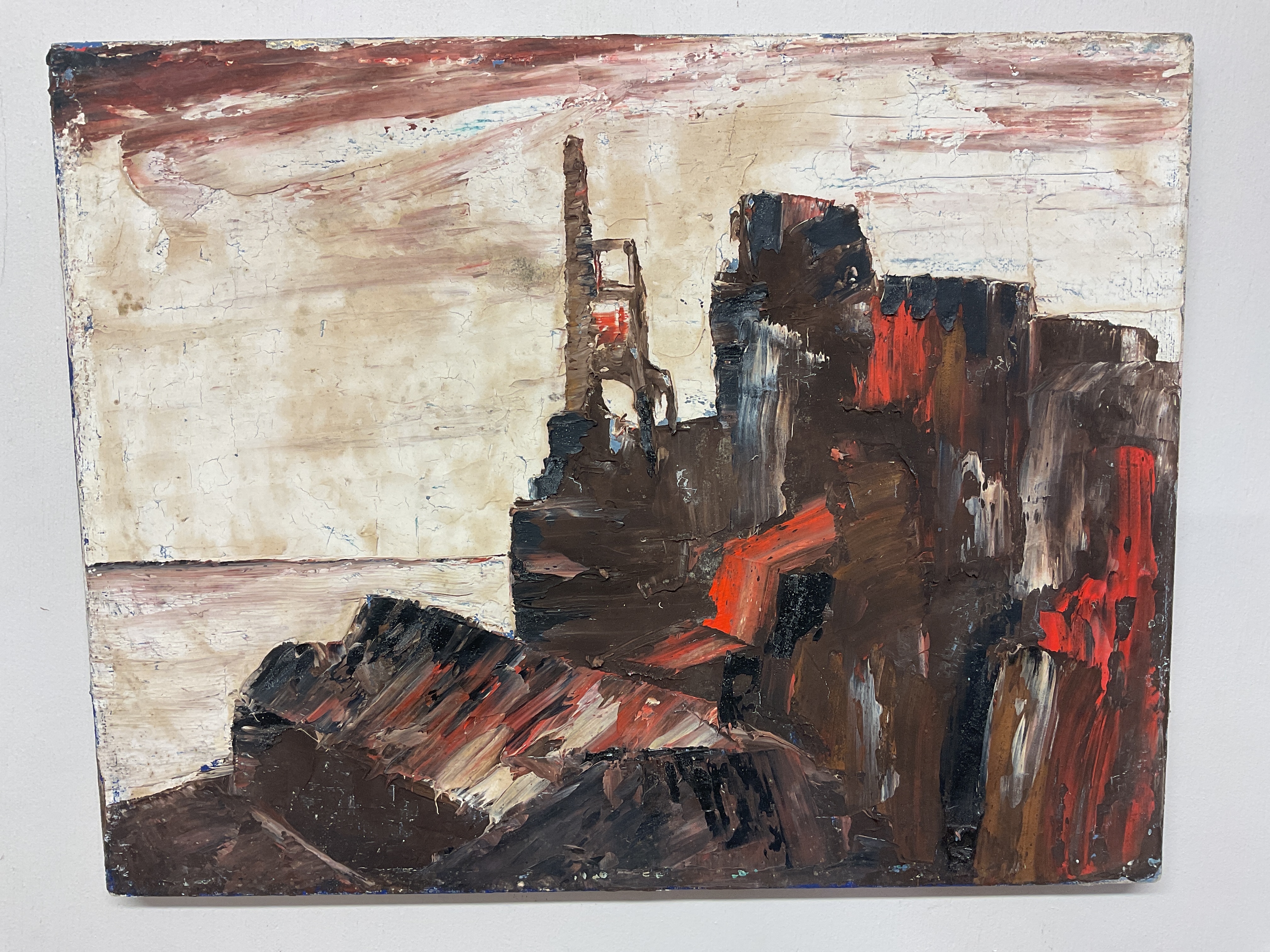Ron Wood | abstract Cornish tin mine engine house scene and another ...