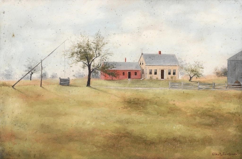 Ella M. Barbour | ELLA M. BARBOUR COUNTRY ESTATE LANDSCAPE PAINTING ...