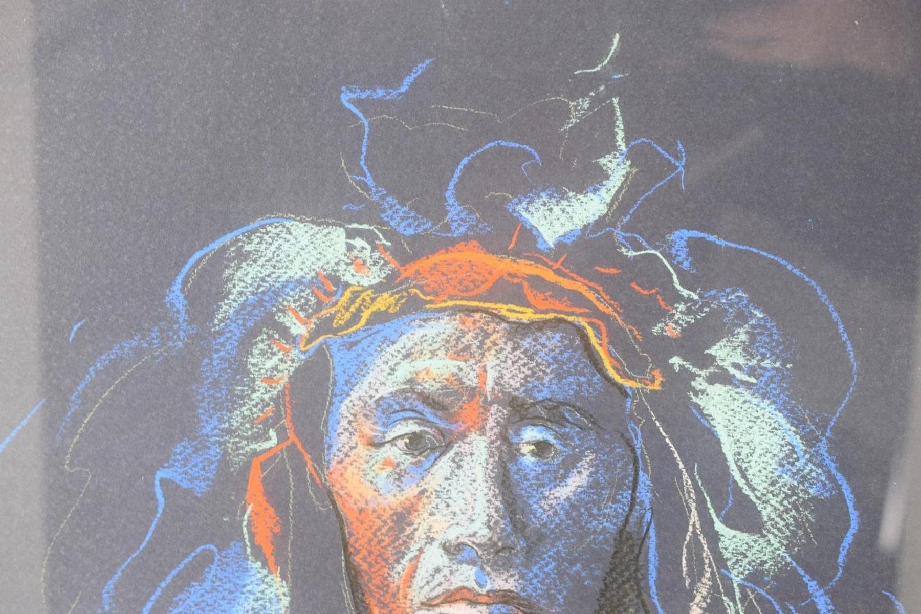 Robin John Anderson | ROBIN JOHN ANDERSON PASTEL NATIVE BLUE PORTRAIT ...