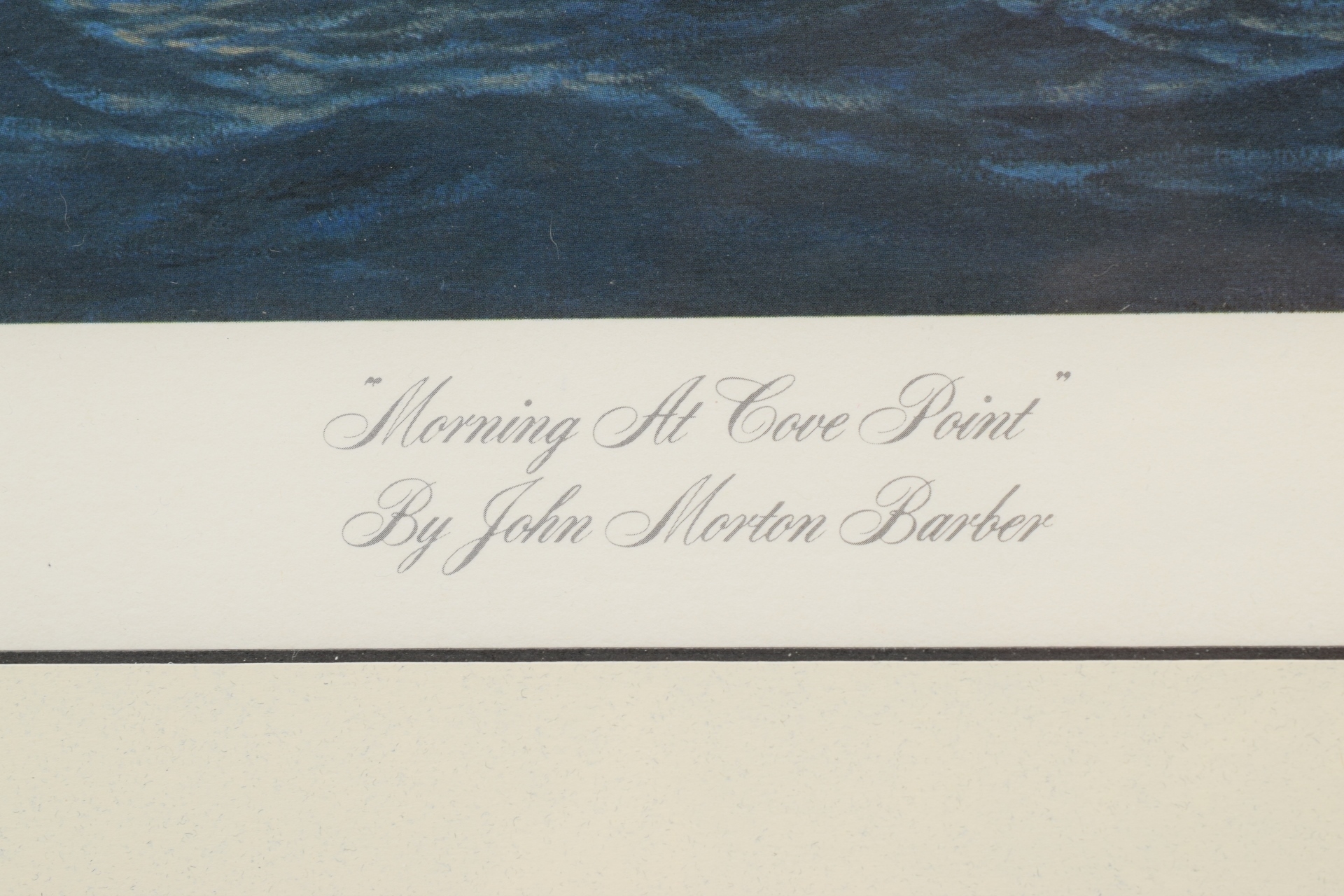 John Morton | JOHN MORTON BARBER MORNING AT COVE POINT SIGNED | MutualArt