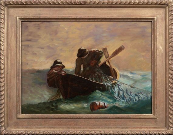 American School, 18th Century | THE HERRING NET OIL PAINTING (Circa ...