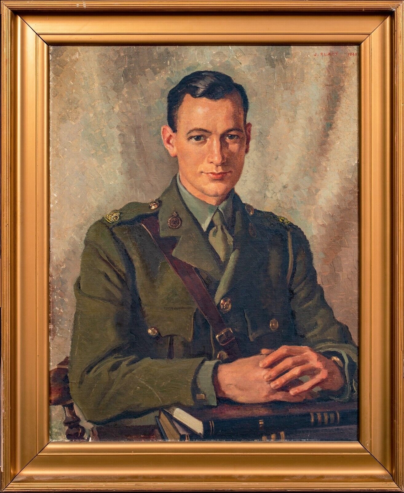 Joyce Platt | PORTRAIT OF MAJOR GORDON WALLACE OIL PAINTING (20th ...