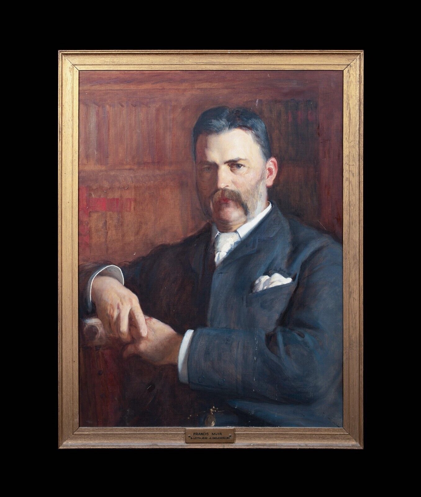 Frederick Samuel Beaumont | PORTRAIT OF FRANCIS MUIR OIL PAINTING (19th ...