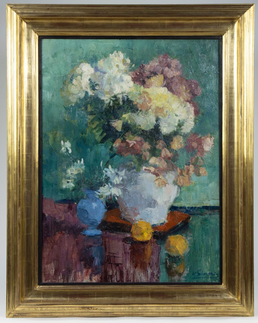 Victor Simonin | Victor SIMONIN (1877-1946), oil on canvas Flowers ...
