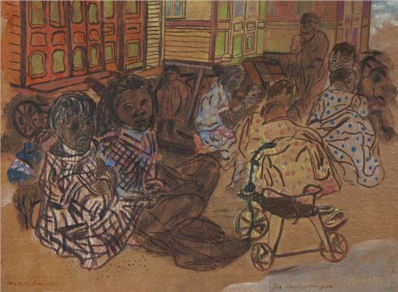 Joseph Verdegem | mixed media Gypsies and caravans, signed and dated ...
