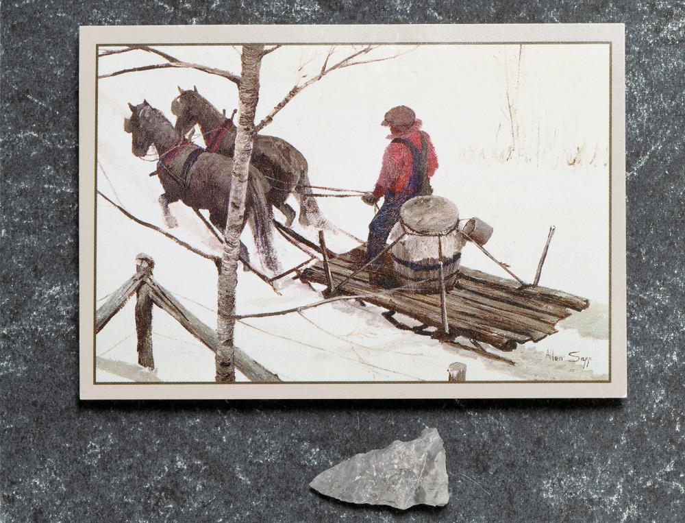 Allen Sapp | AFTER ALLEN SAPP - Four People on a Sleigh and Take Water ...