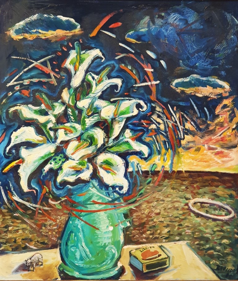 Rudolph Vosser | Still Life with Arum Lilies in a landscape (1988 ...