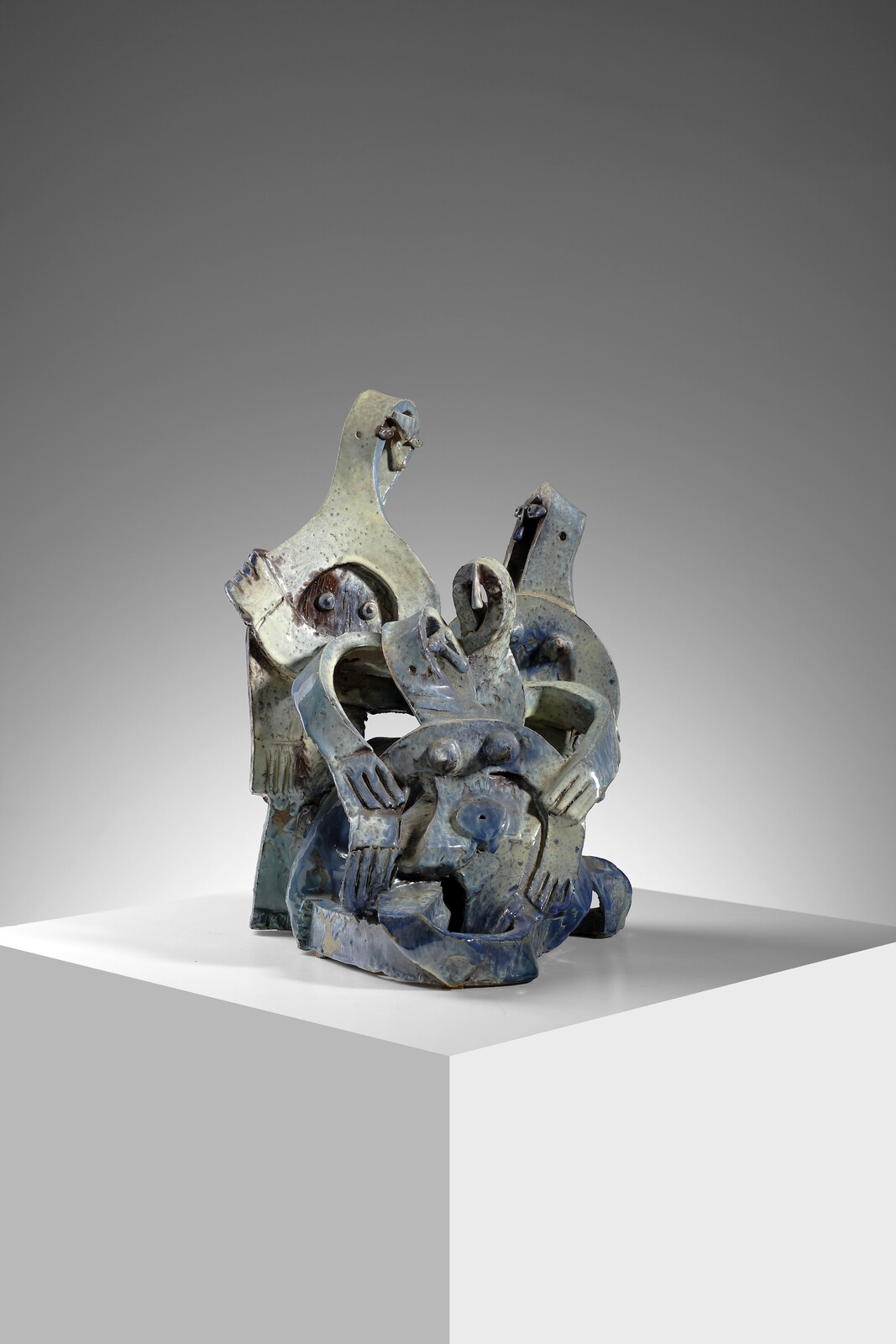 Ibrahim Kodra | Sculpture with anthropomorphic figures (1950s) | MutualArt