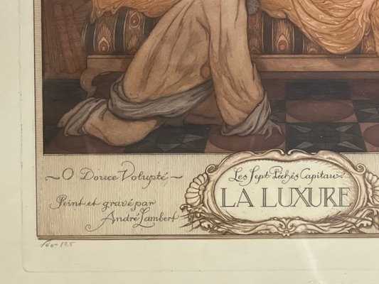 André Lambert | Andre Lambert. La Luxure Aquatint (Circa 1918) | MutualArt