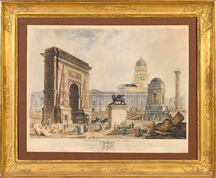 Hubert Robert | Roman monuments and monuments of Paris | MutualArt