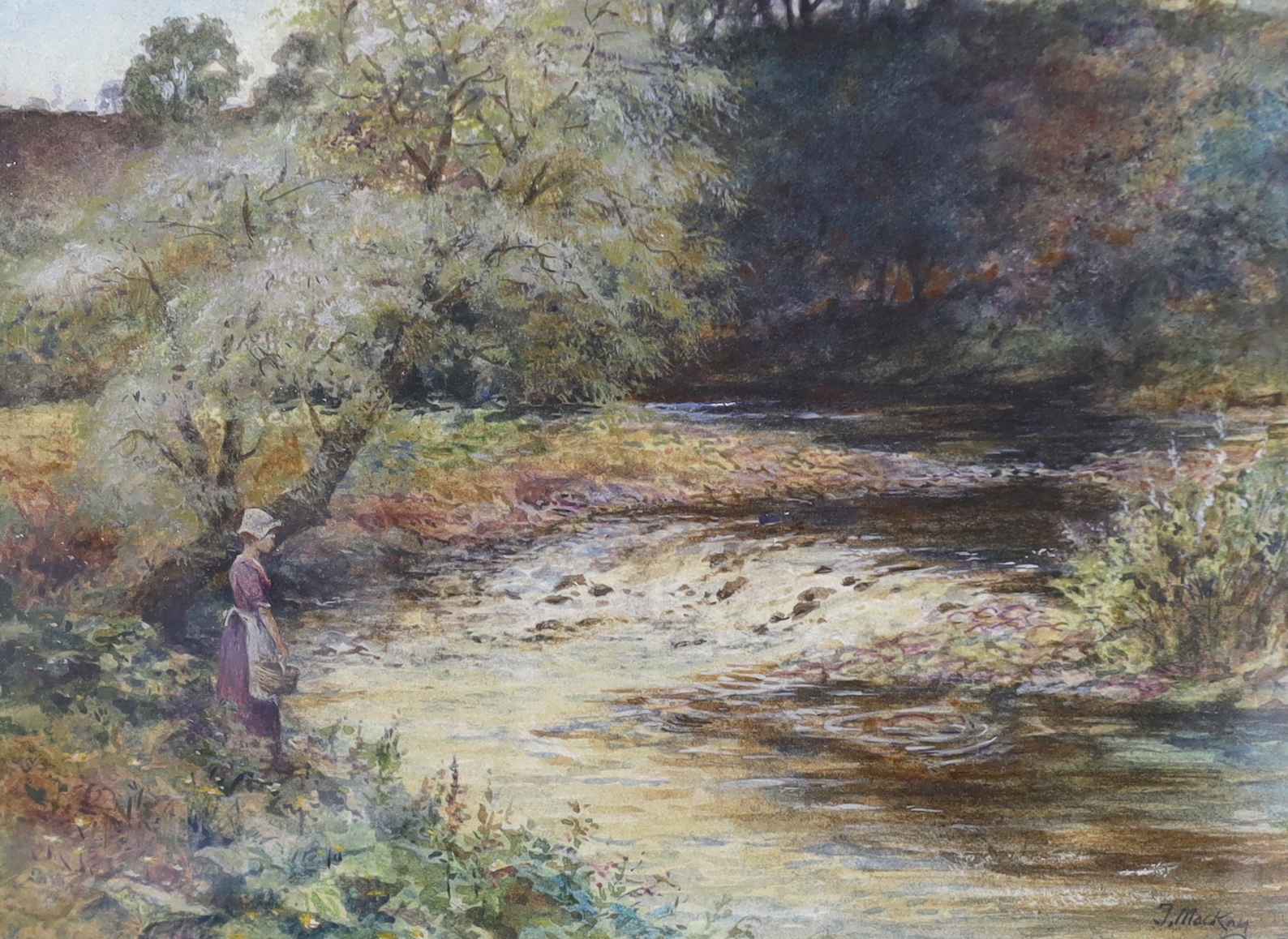 James Millar Mackay | Woman beside a stream | MutualArt