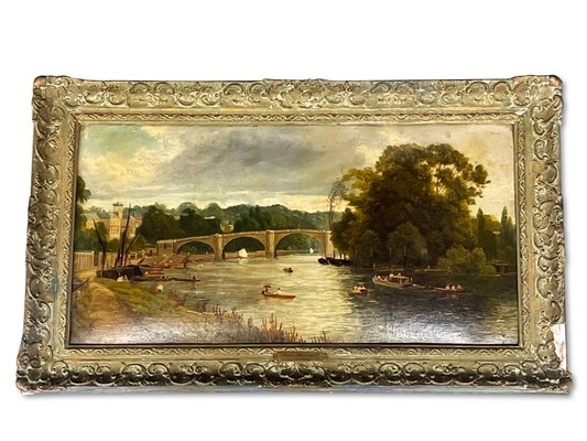 Theodore Hines | Theodore Hines. Oil/Board. Kew Bridge | MutualArt