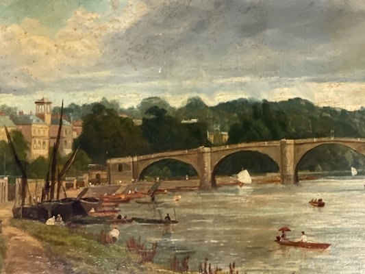 Theodore Hines | Theodore Hines. Oil/Board. Kew Bridge | MutualArt