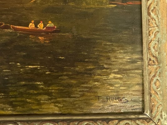 Theodore Hines | Theodore Hines. Oil/Board. Kew Bridge | MutualArt