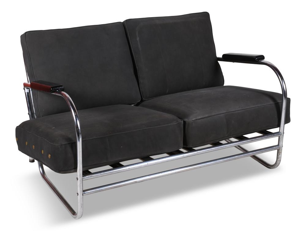Kem Weber | ART DECO CHROME SOFA | MutualArt