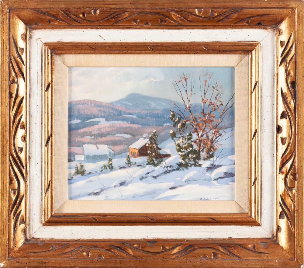 Robert S. Sleicher | Colorful snow-filled winter landscape in the hills ...