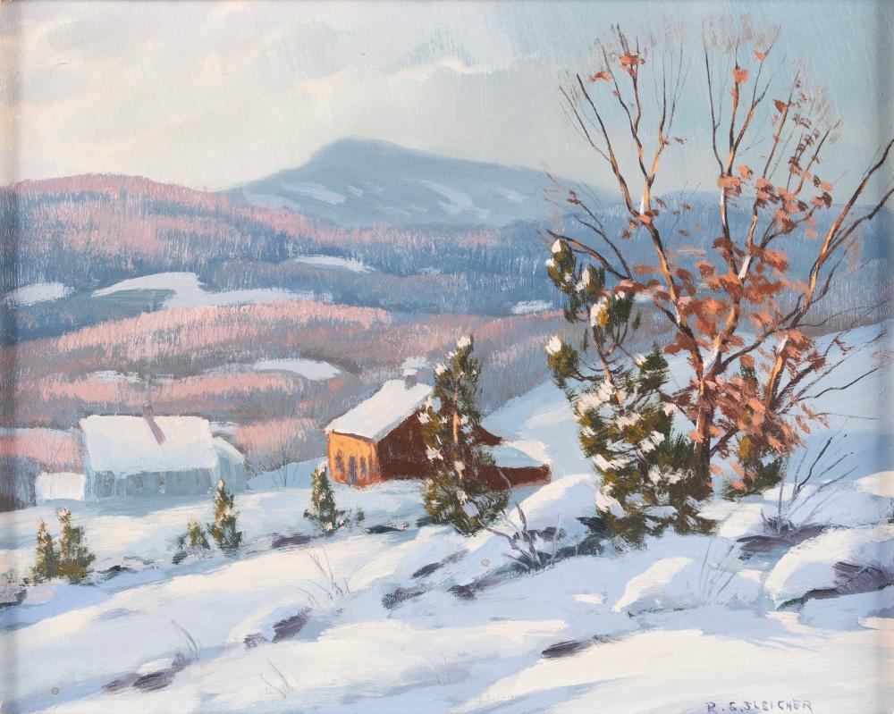 Robert S. Sleicher | Colorful snow-filled winter landscape in the hills ...