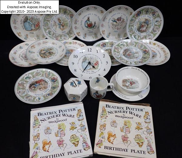 Beatrix Potter | A COLLECTION OF BEATRIX POTTER BIRTHDAY PLATES 1981 ...