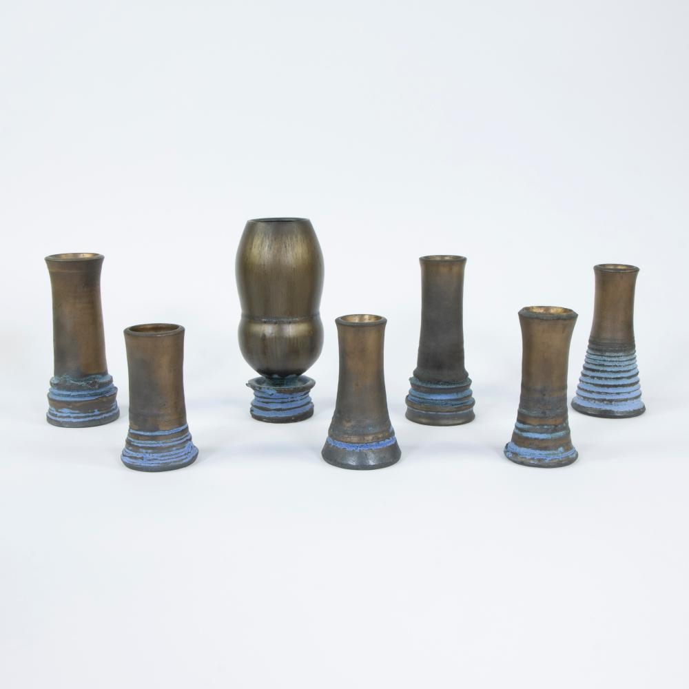 Frank Steyaert | 7 ceramic vases (1953) | MutualArt