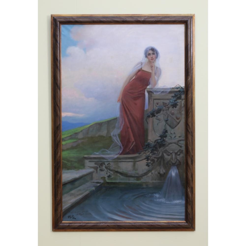 Alexander Demetrius Goltz | The Maiden By The Fountain. Oil on canvas ...