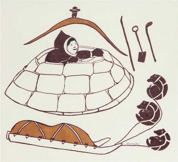 Peter Aliknak | Building an Igloo | MutualArt