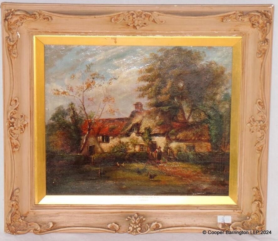 Richard Sebastian Bond | R.S. Bond Oil Painting Cottages,Old Colwyn N ...