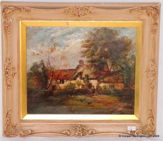 Richard Sebastian Bond | R.S. Bond Oil Painting Cottages,Old Colwyn N ...