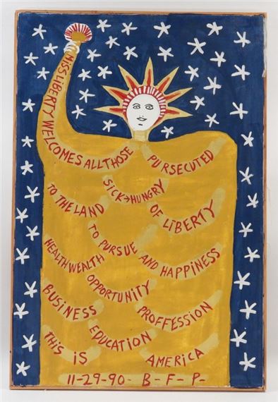 Benjamin Franklin Perkins | Benjamin Perkins Statue of Liberty Painting ...